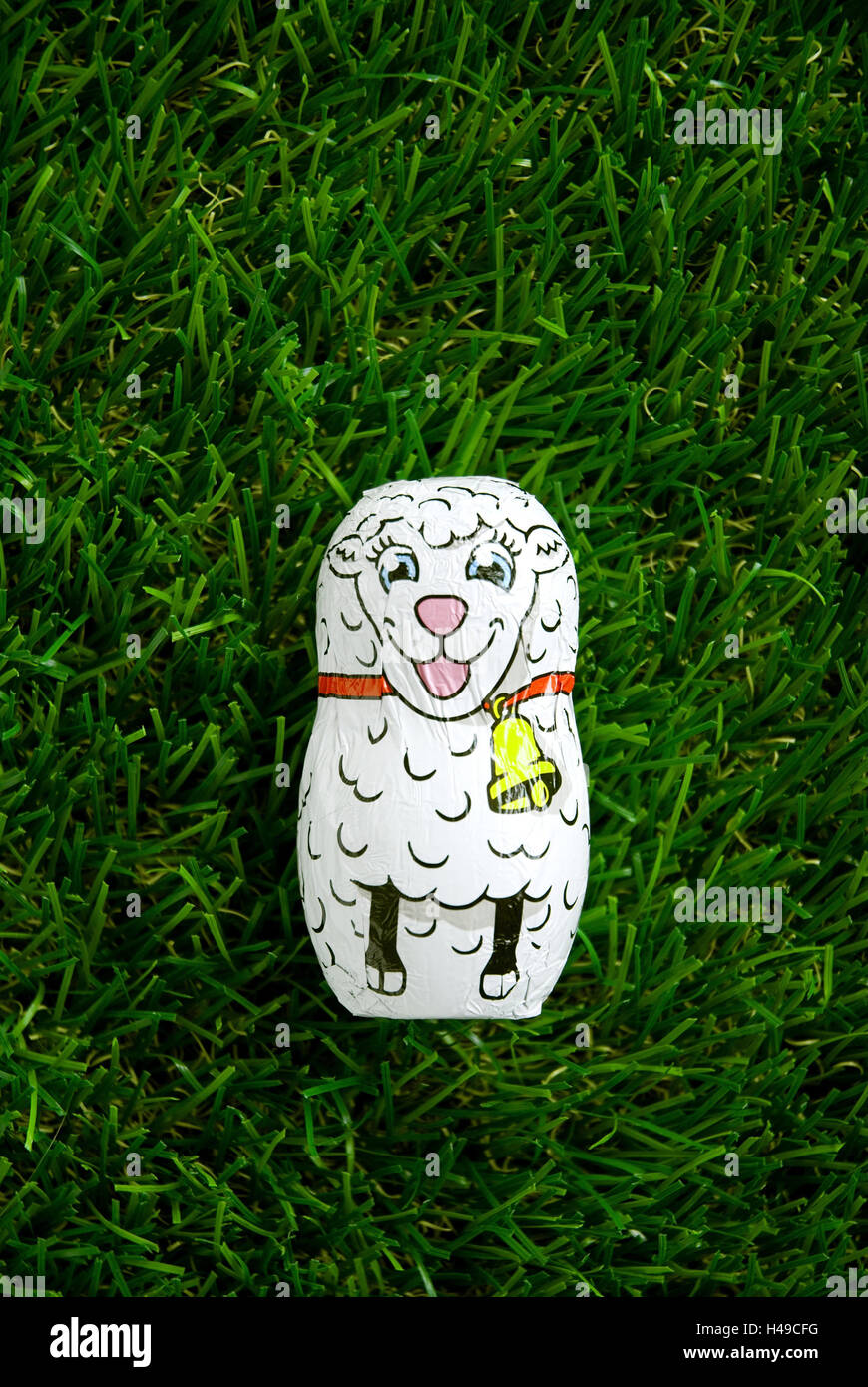 Chocolate sheep in the grass Stock Photo - Alamy