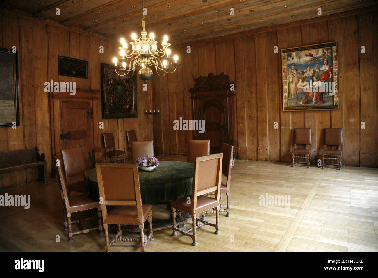 Germany, Bavaria, Regensburg, old city hall, Reichstag museum, room ...