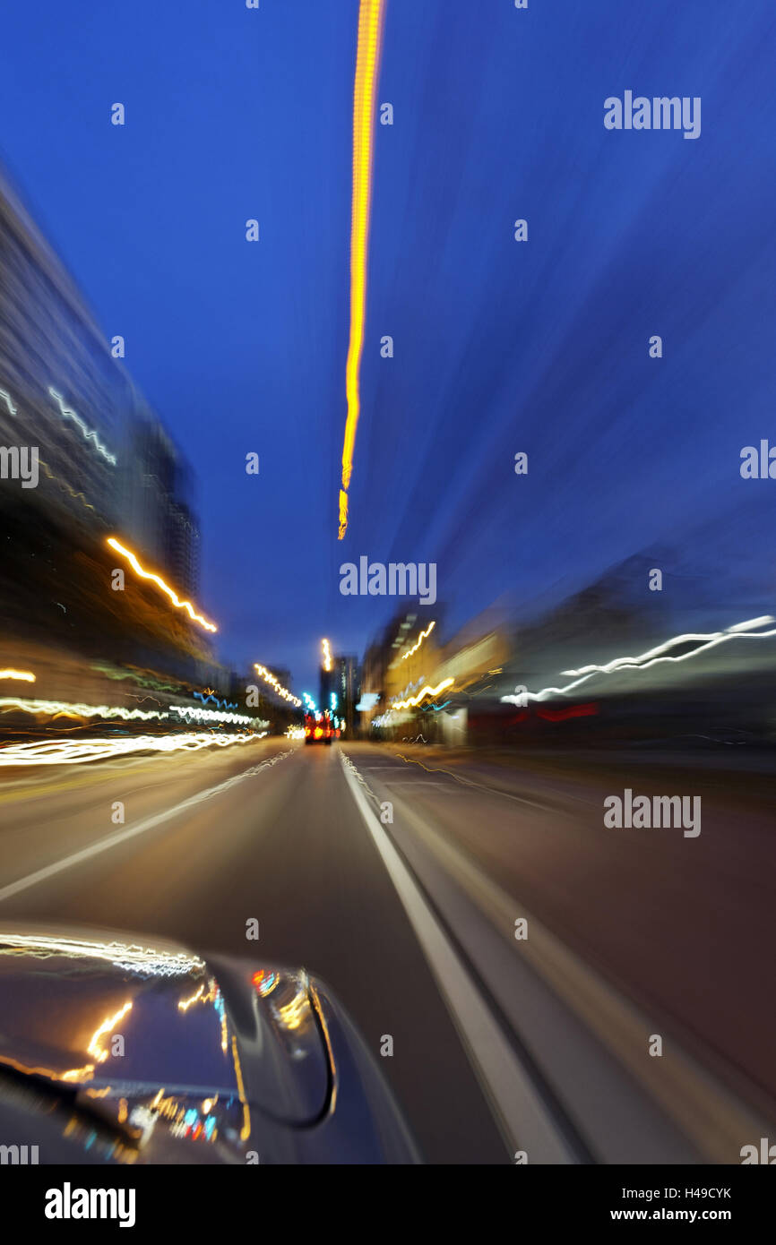 dynamic ride through the night, Miami South Beach, Art Deco District ...