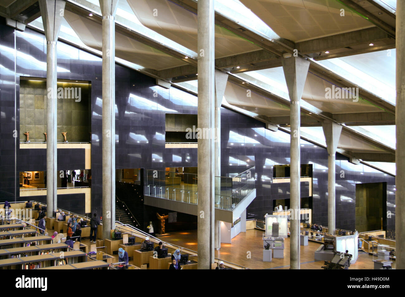 Egypt, Alexandria, new library, Bibliotheca Alexandrina Stock Photo - Alamy
