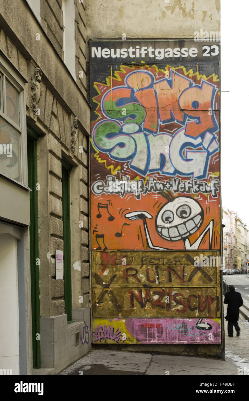 Austria, Vienna, mountain Spittel, graffiti Stock Photo - Alamy