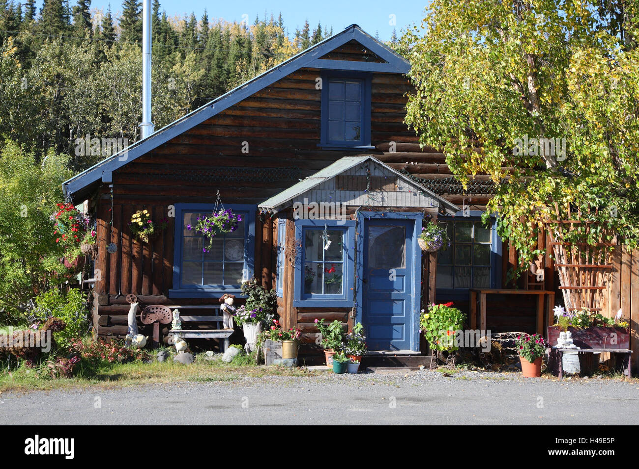 Alaska Wooden House Not Timber Not Log High Resolution Stock ...