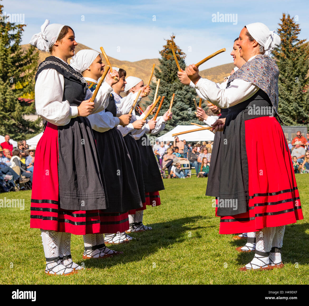 Trailng of the Sheep Festival, Oinkari Basque Dancers performing at ...