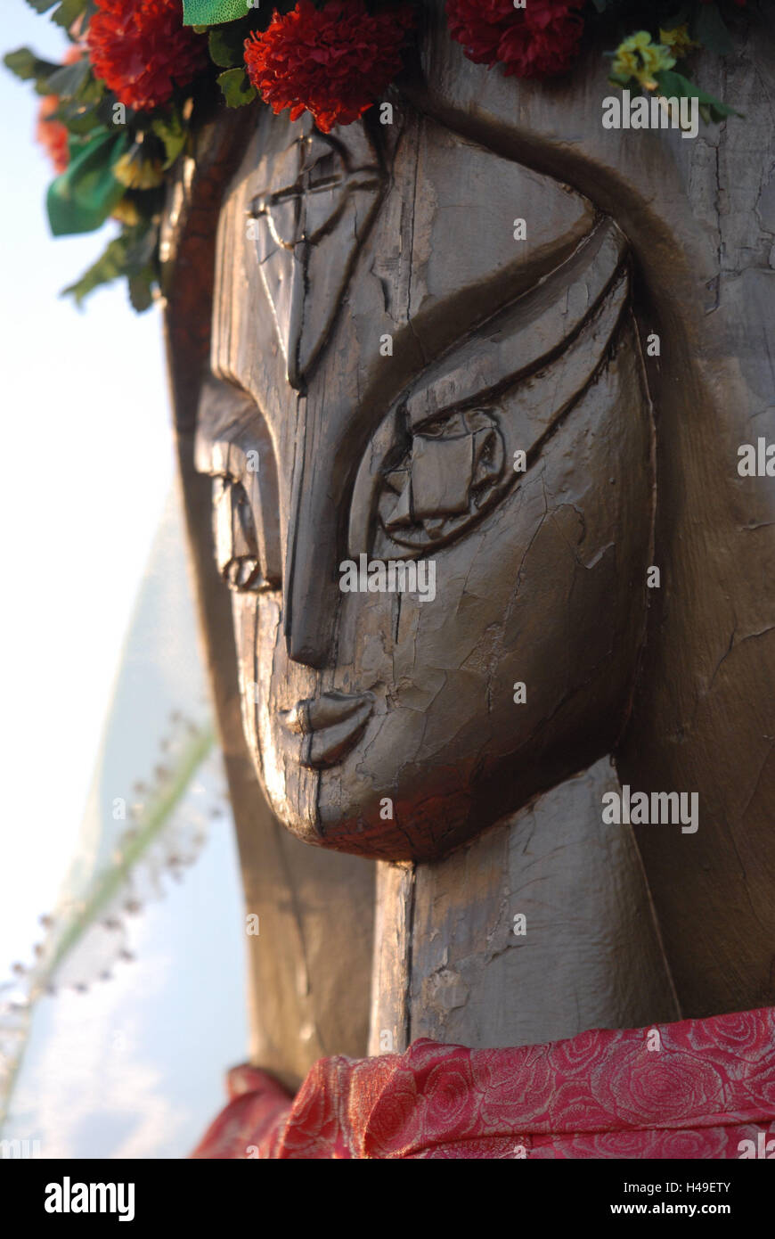 Russia, wooden figure, holy, detail, no model release, historically ...