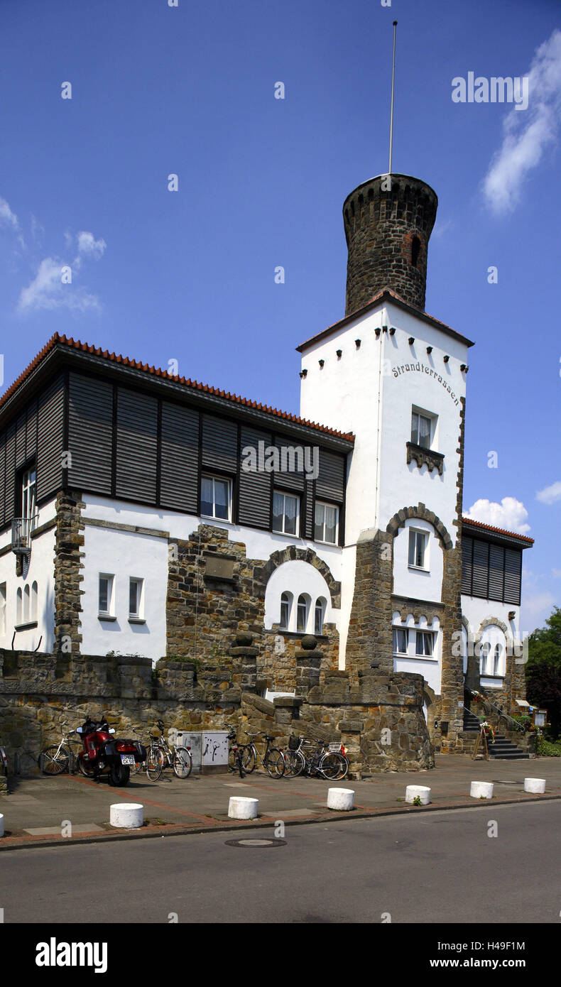 Germany, Lower Saxony, Steinhude, house "Beach terraces", Steinhuder ...