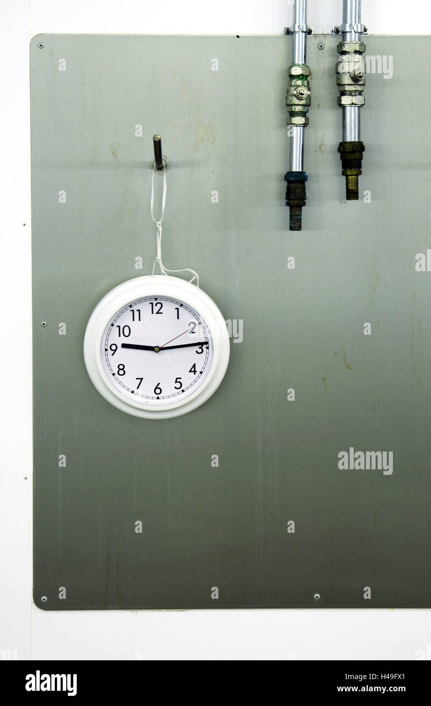 Stainless steel sheet, wall clock, water connections, factory, wall ...