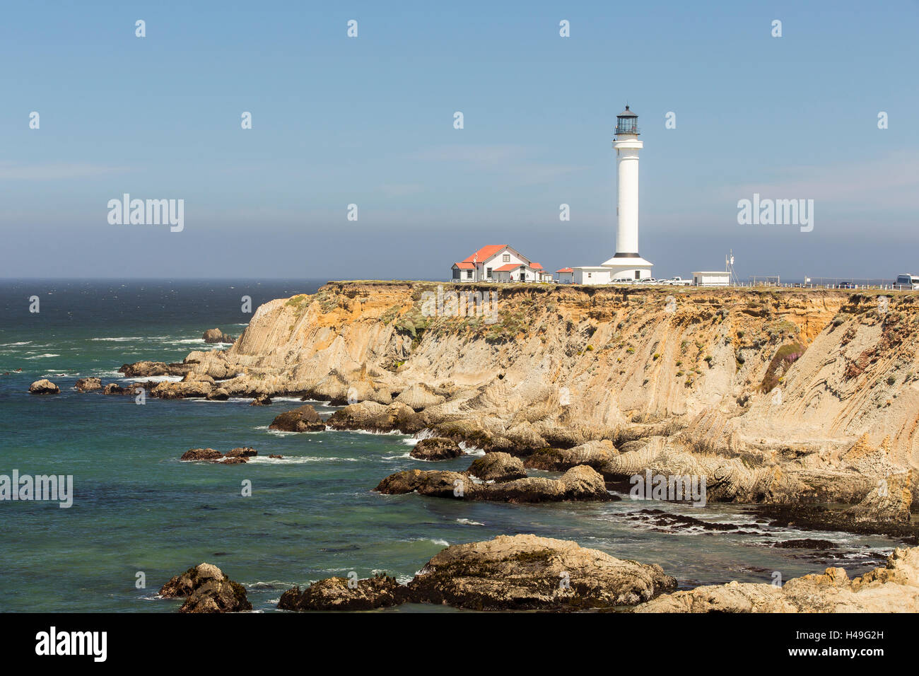 Lighthouse at Point Arena, California Stock Photo - Alamy