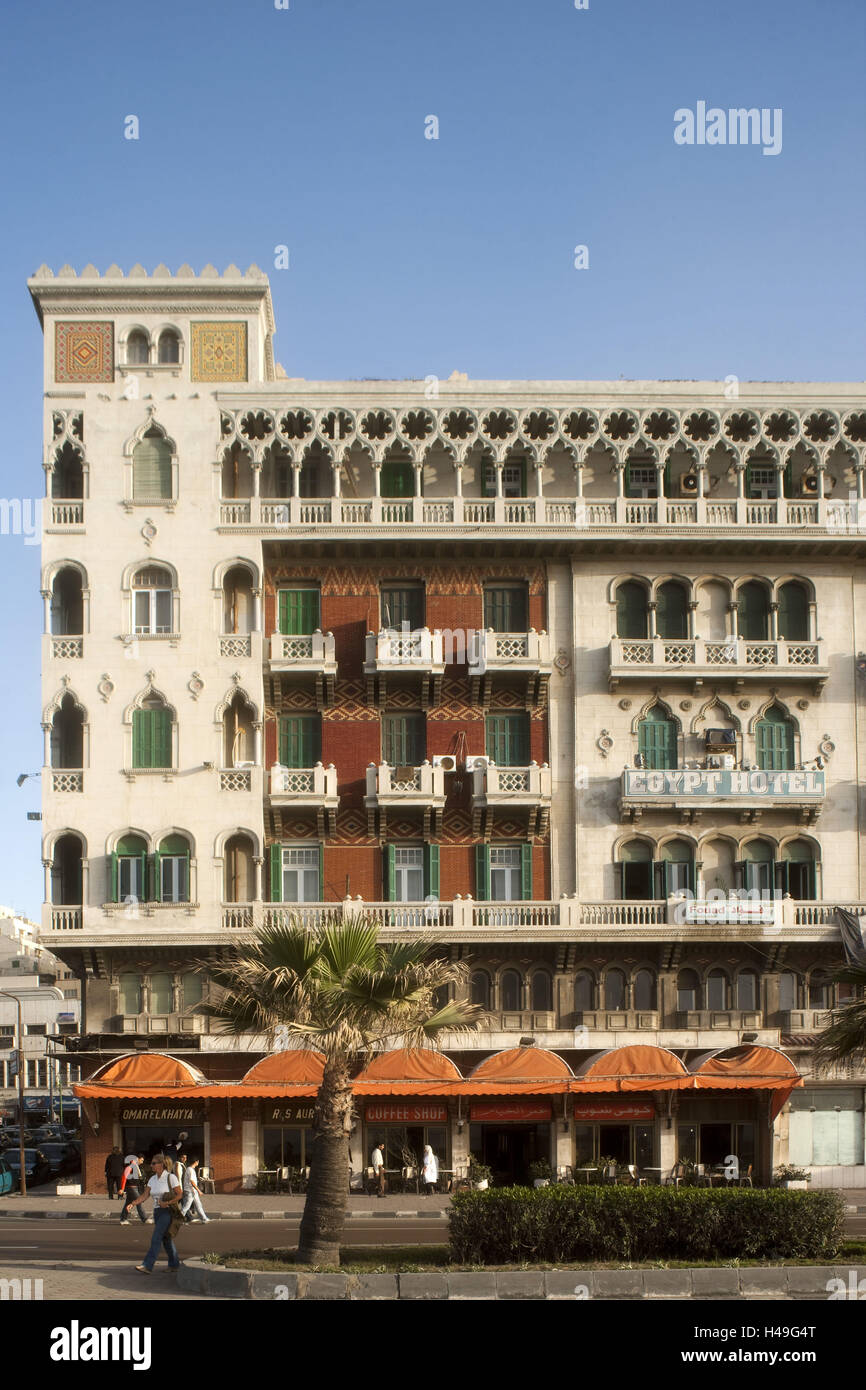 Egypt, Alexandria, house in the Corniche in the colonial style about ...