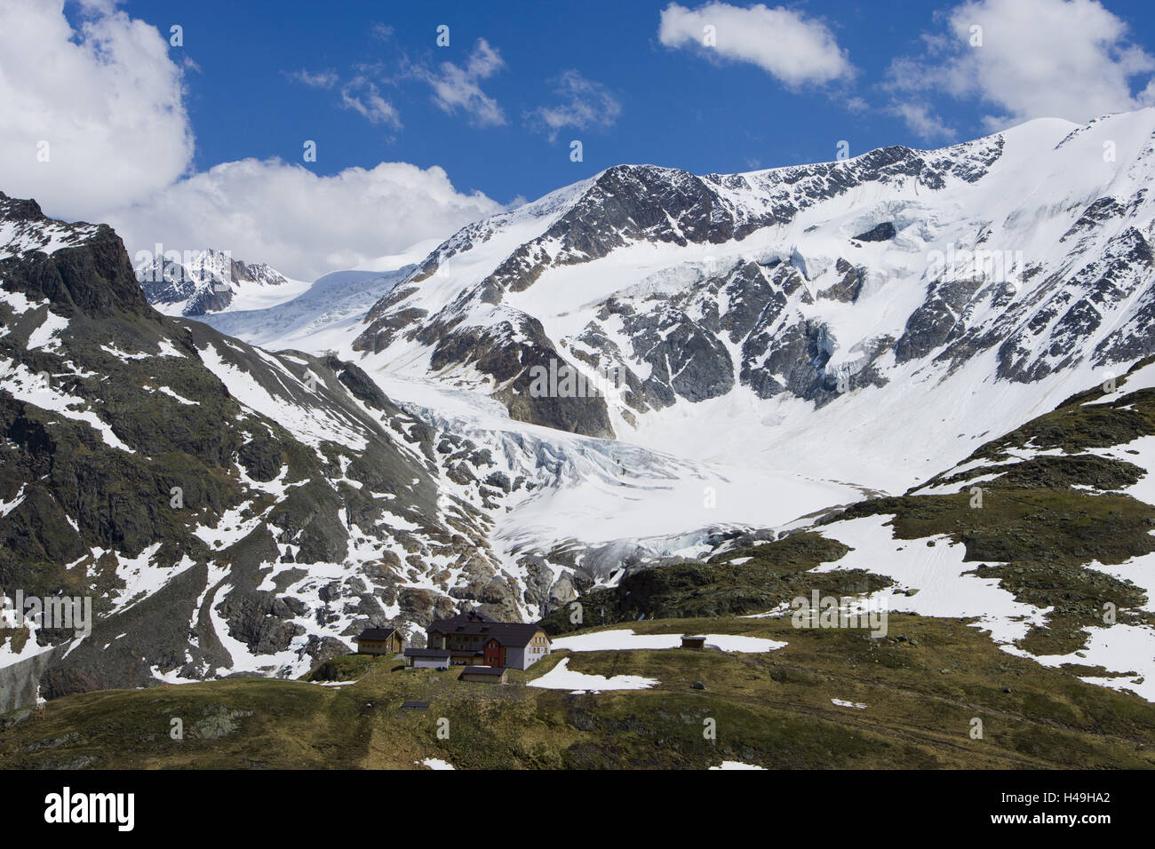 Taschachhaus (alpine hut), Pitztal (valley), Tyrol, Imst, Austria Stock ...
