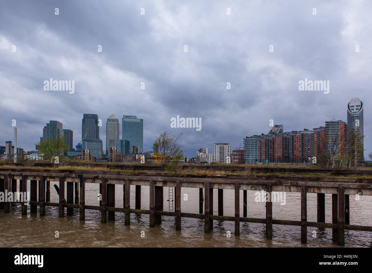 UK, London, North Greenwich, view Docklands Stock Photo - Alamy