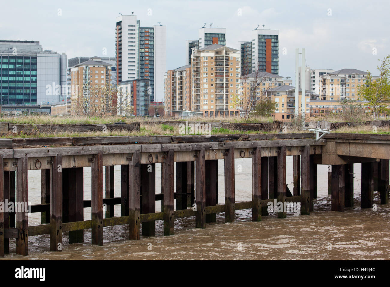 UK, London, North Greenwich, view Docklands Stock Photo - Alamy