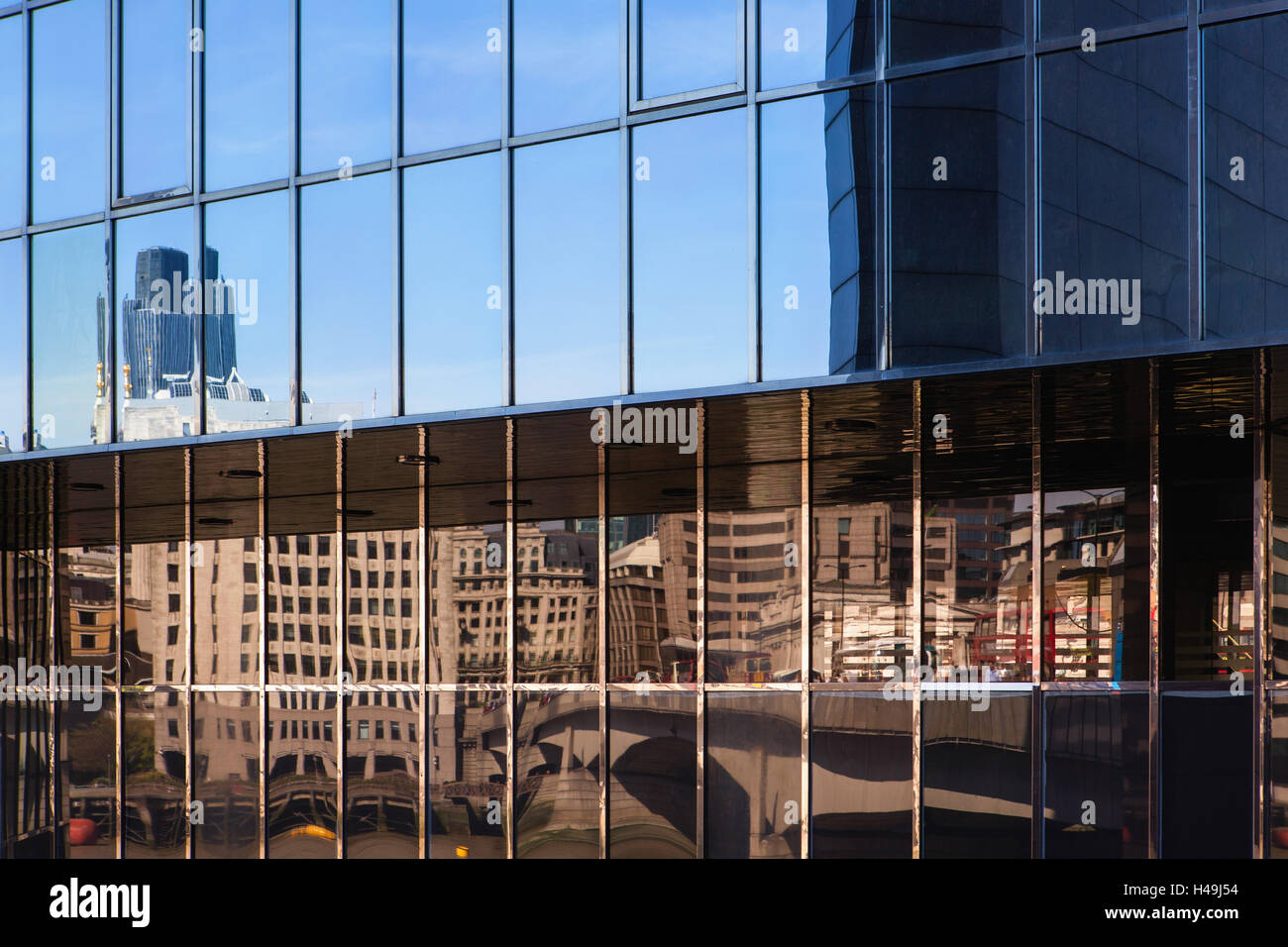 UK, London, glass front, reflection, modern architecture Stock Photo ...