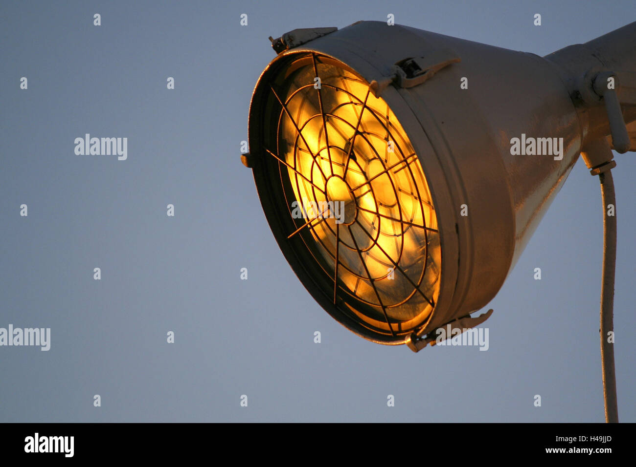 Ferry, lamp, evening light Stock Photo - Alamy