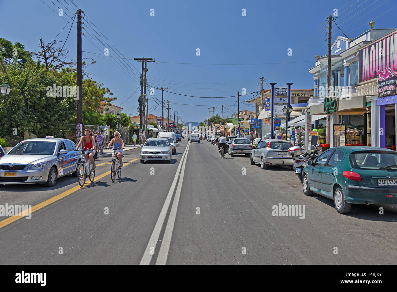Greece, Zakynthos, Laganas, road Stock Photo - Alamy
