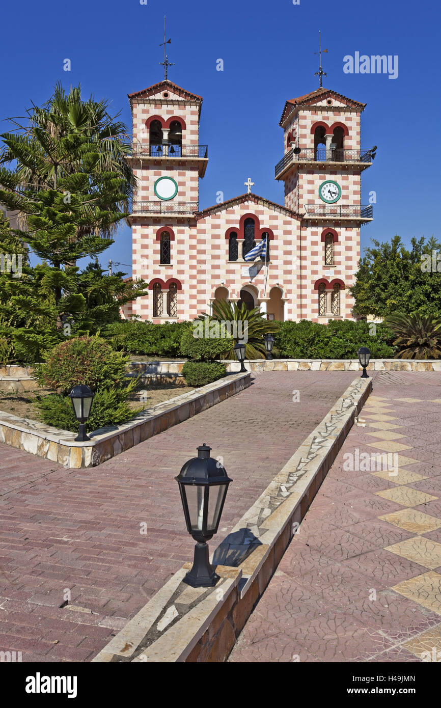 Greece, Zakynthos, church, Katastari Stock Photo - Alamy
