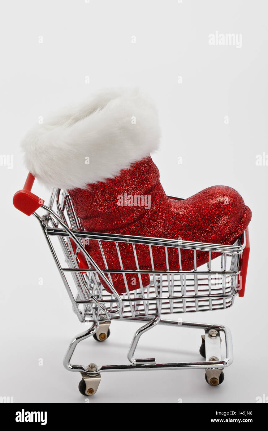 Shopping carts, Nicholas's boots Stock Photo - Alamy