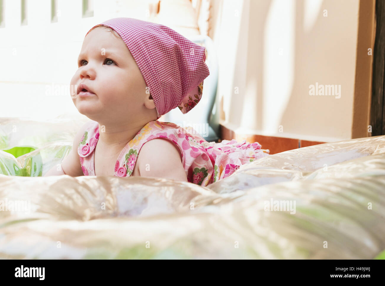 Baby, 9 months, balcony Stock Photo - Alamy