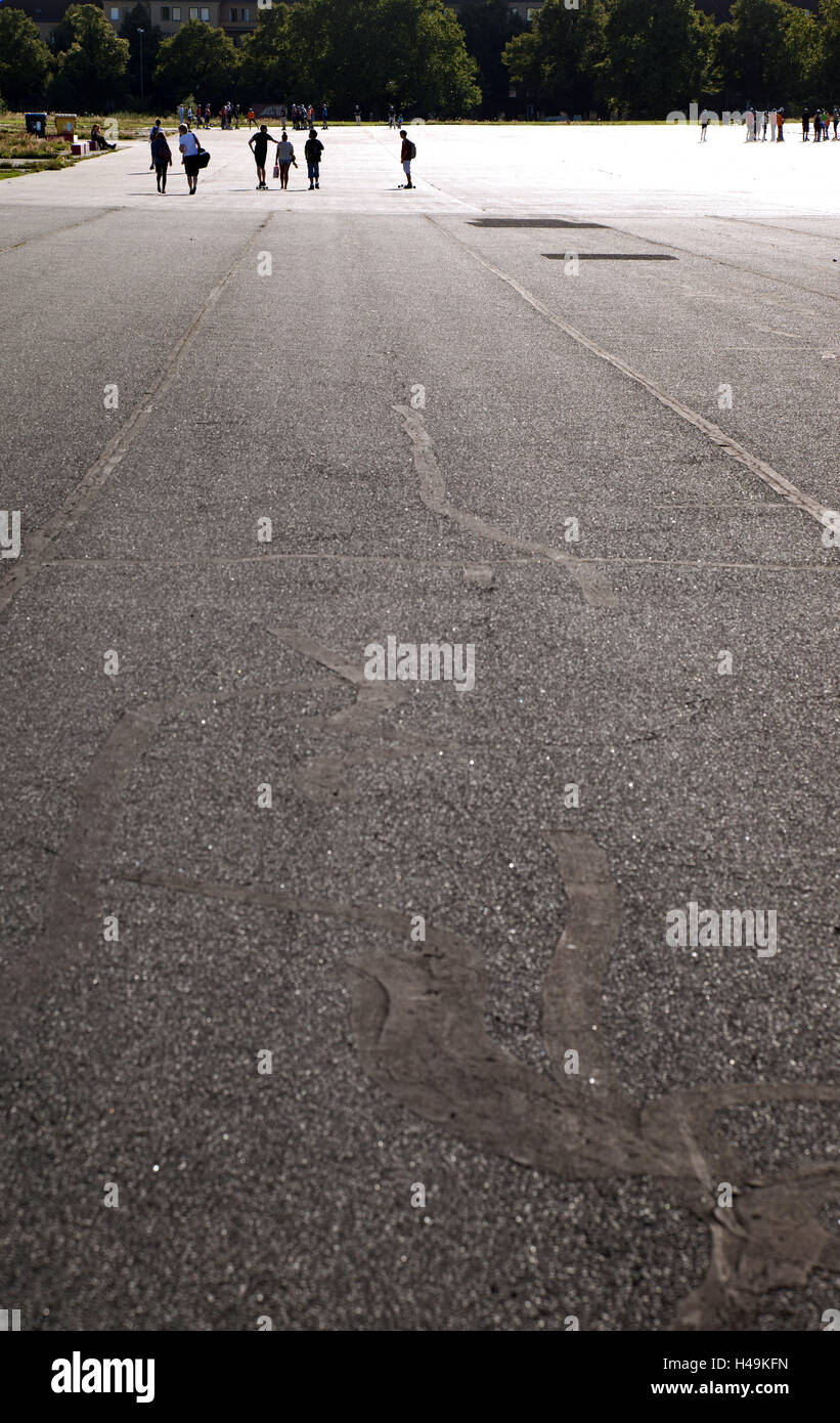 Airport, temple court, Berlin, tar floor Stock Photo - Alamy