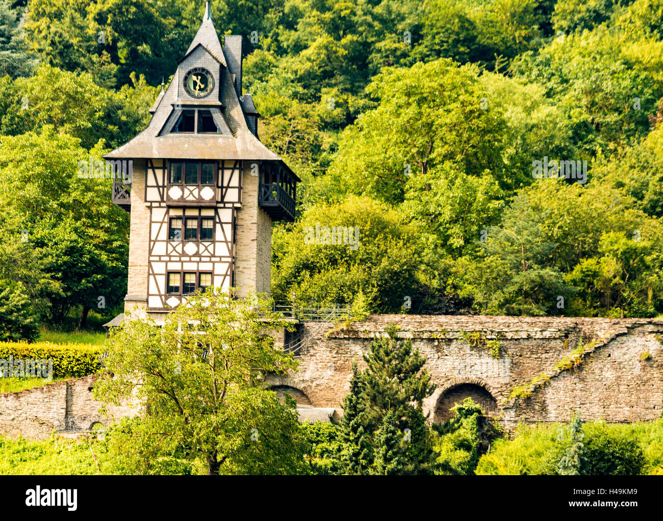 Clock tower and bridge rhine gorge hi-res stock photography and images ...