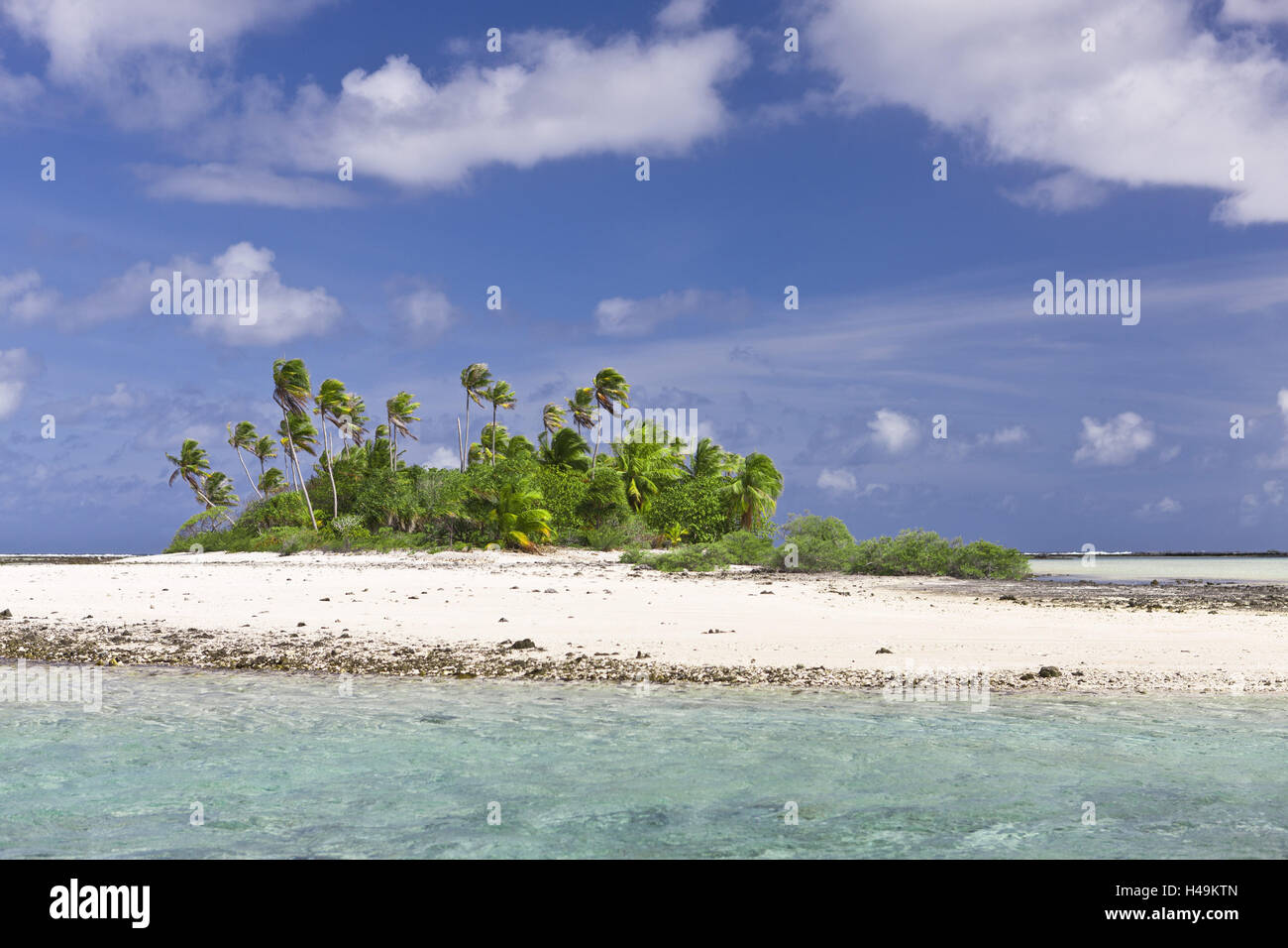 The Pacific Ocean, French Polynesia, Tuamotu archipelago, atoll Tikehau ...