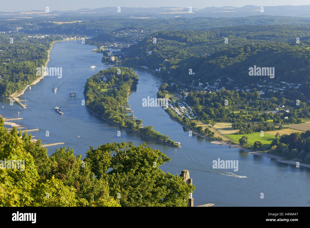 Germany, the Rhine, Siebengebirge, Bonn, Königswinter, island ...