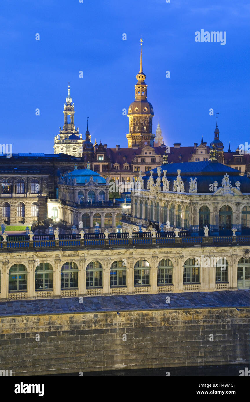 Kennel with lock in the background, dusk, Dresden, Saxon, Germany Stock ...