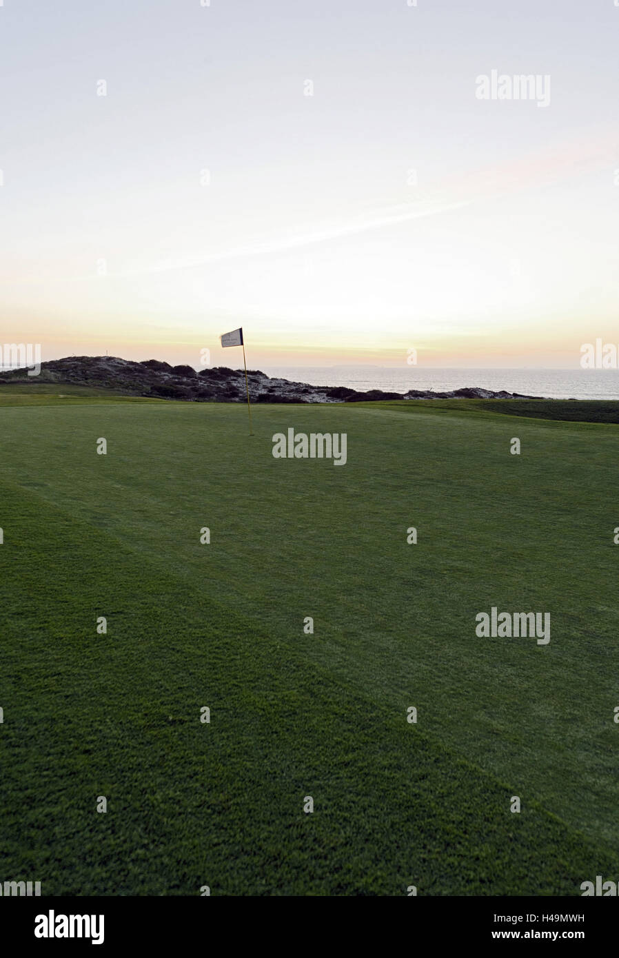 Golf course, green after sunset, Praia d'el Rey, Marriott Golf and ...