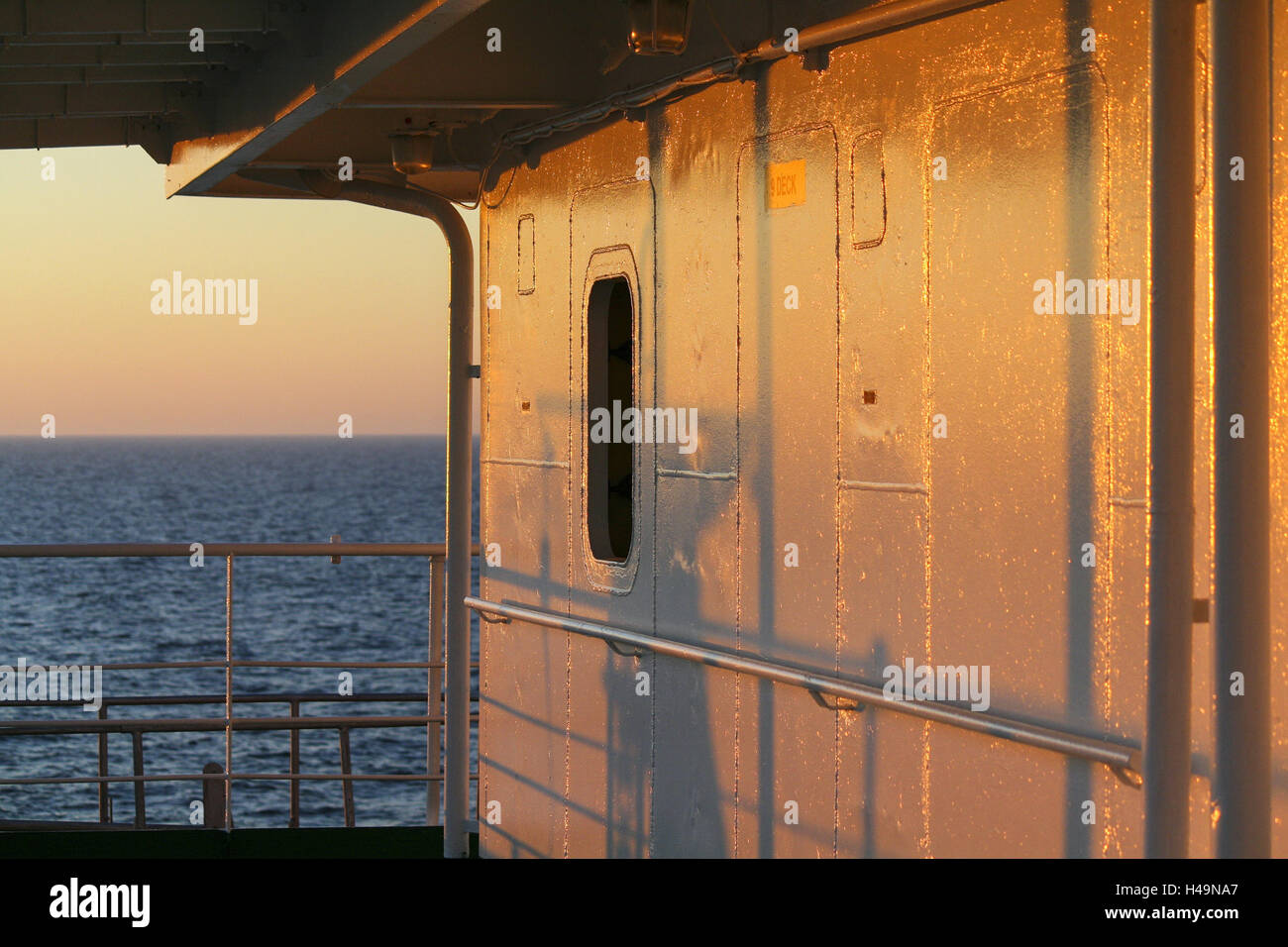 Ferry, evening light Stock Photo - Alamy