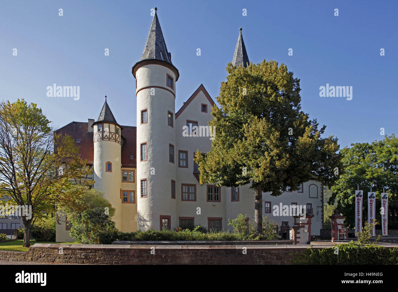 Germany, Bavaria, Lohr at the Main, lock, since 1936 Spessart museum ...