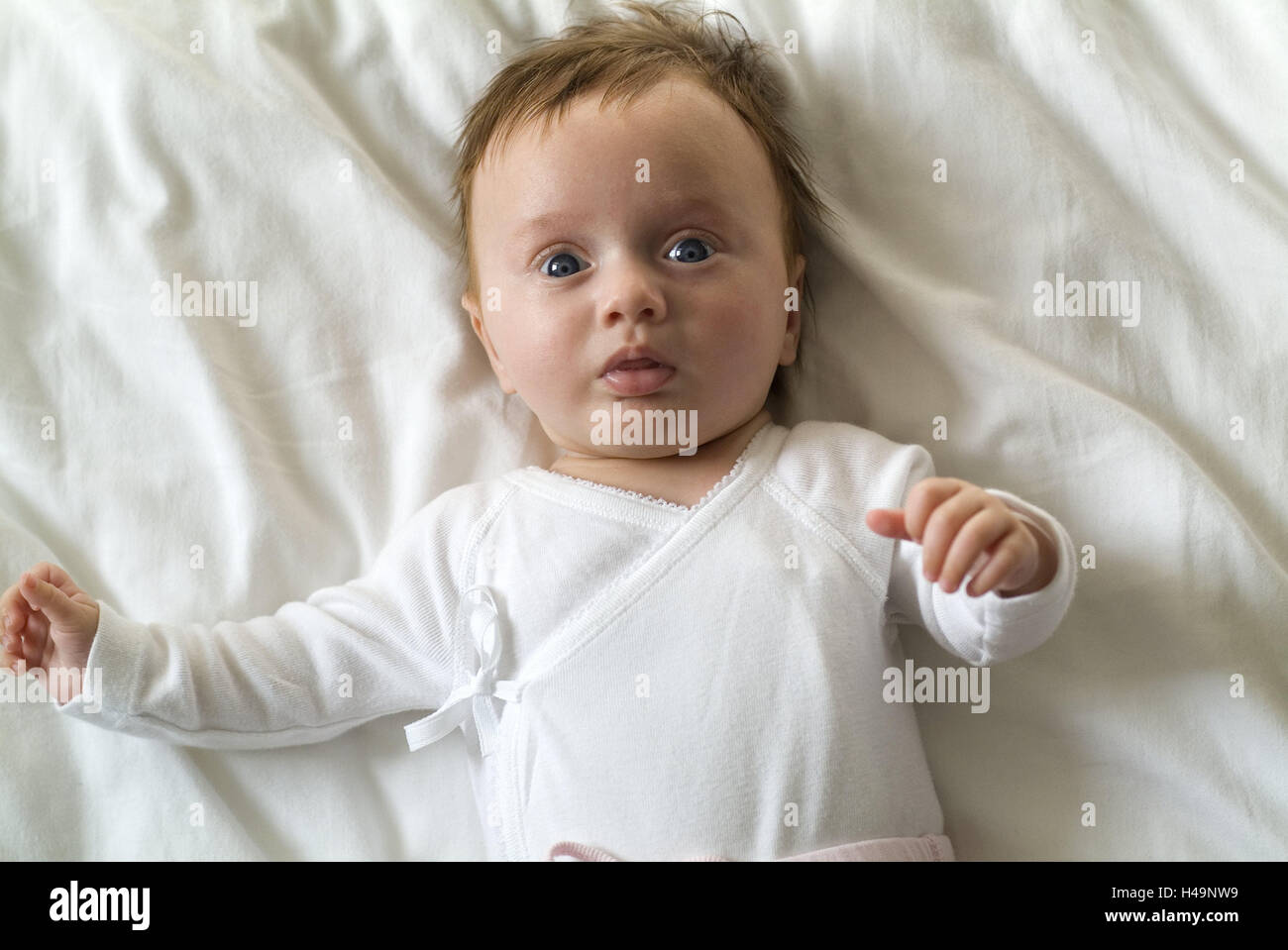 Baby, bed, lie, portrait, person, child, child portrait, baby portrait ...