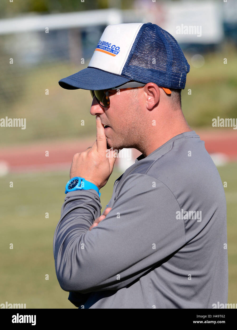 Albuquerque, NM, USA. 13th Oct, 2016. Bosque School boys soccer coach ...