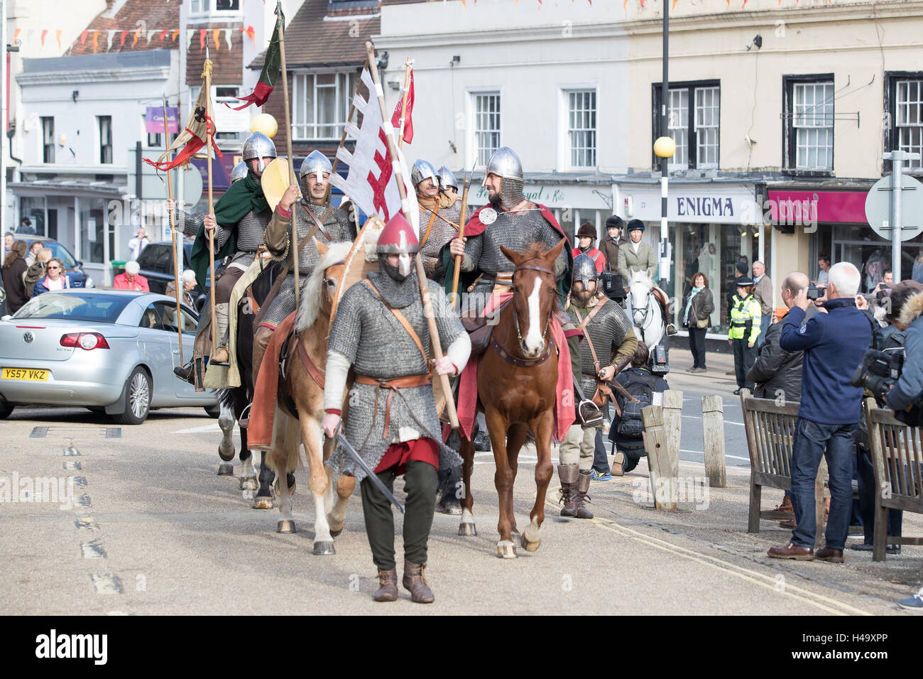 Battle, England. 14th October 2016, The March into 1066 concludes at ...