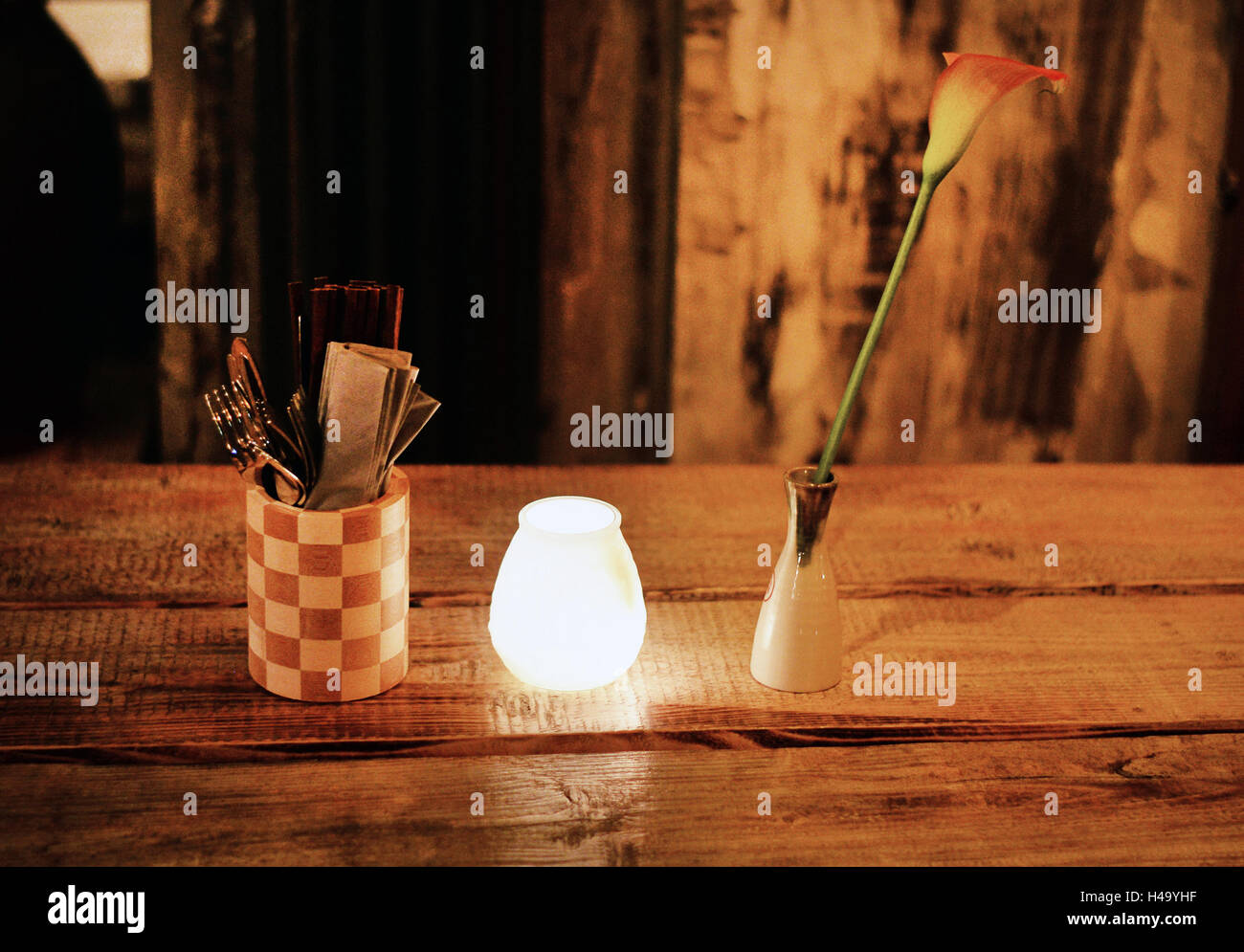 The decorations on a desk at the Vietnamese restaurant Anjoy in ...