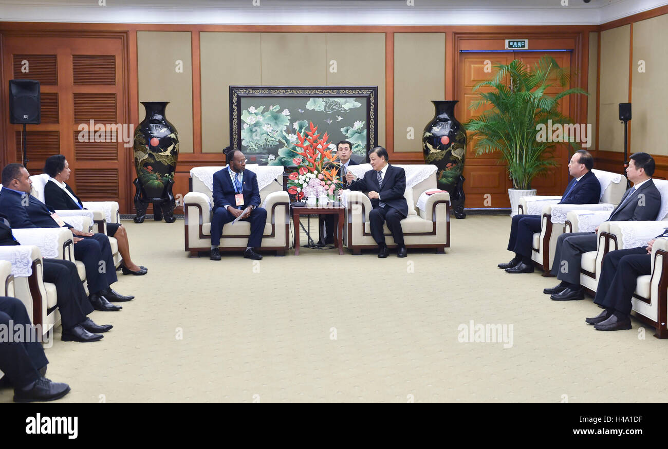 Chongqing, China's Chongqing Municipality. 14th Oct, 2016. Liu Yunshan ...