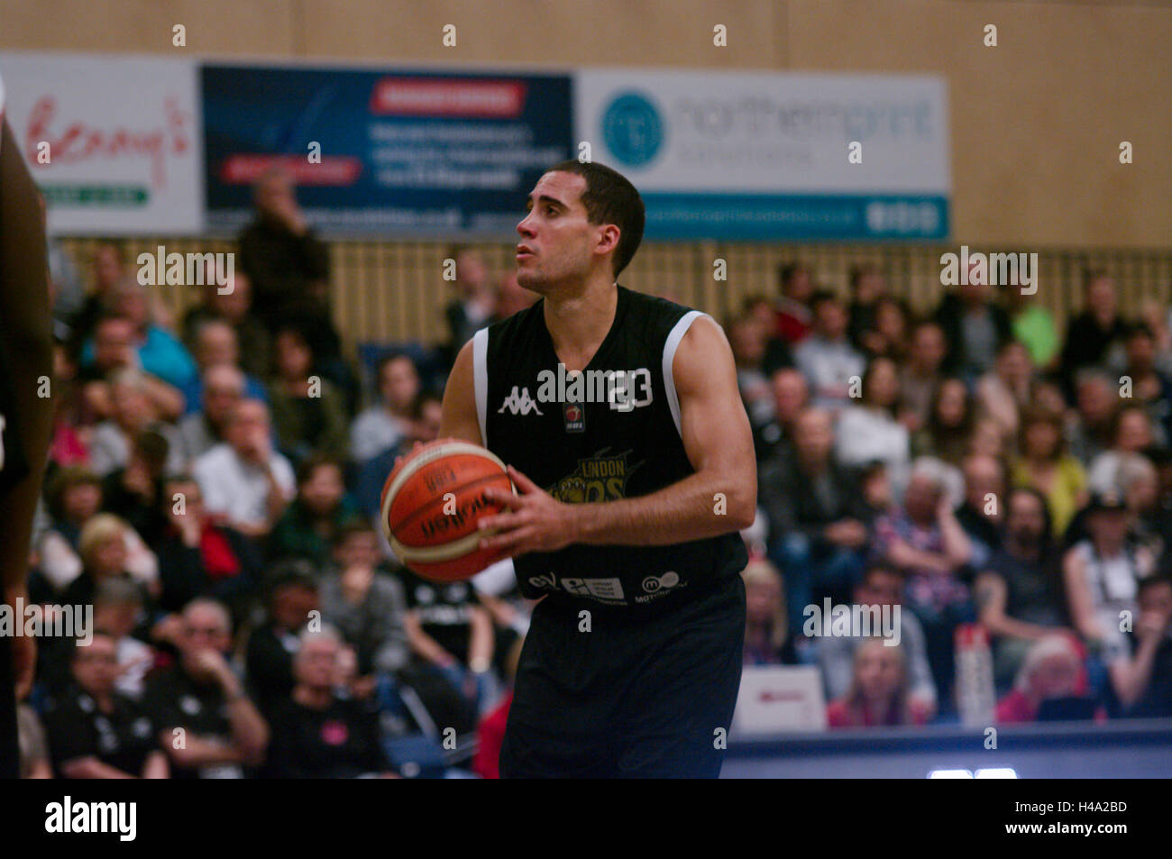 Newcastle upon Tyne, UK, 14 October 2016. Kai Williams of London Lions ...