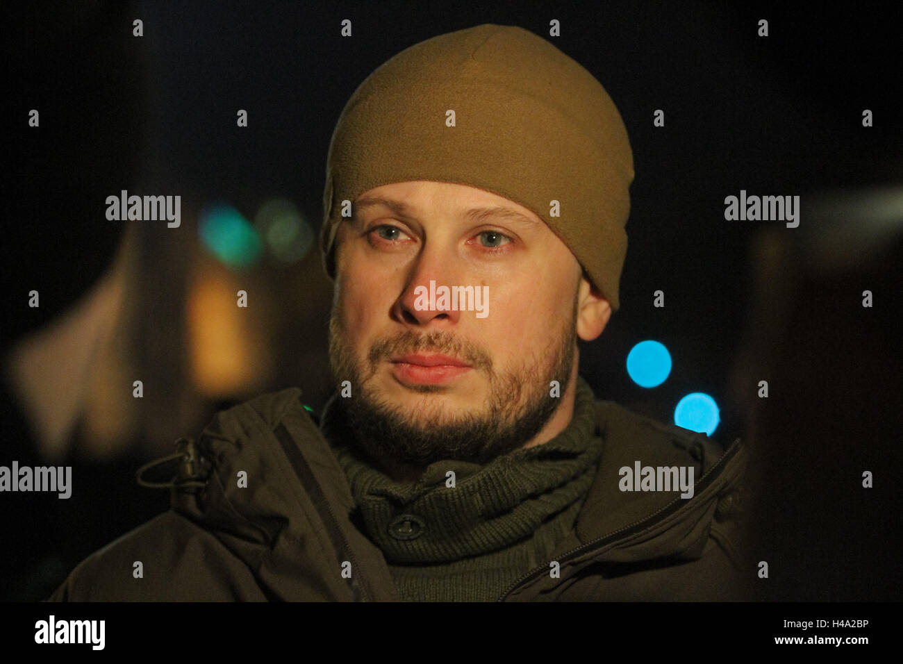 Kyiv, Ukraine. 14th Oct, 2016. Commander of Azov battalion, the head of ...