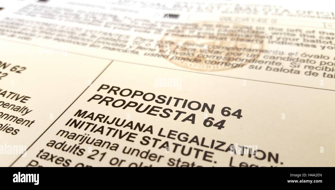Proposition 64 marijuana hi-res stock photography and images - Alamy