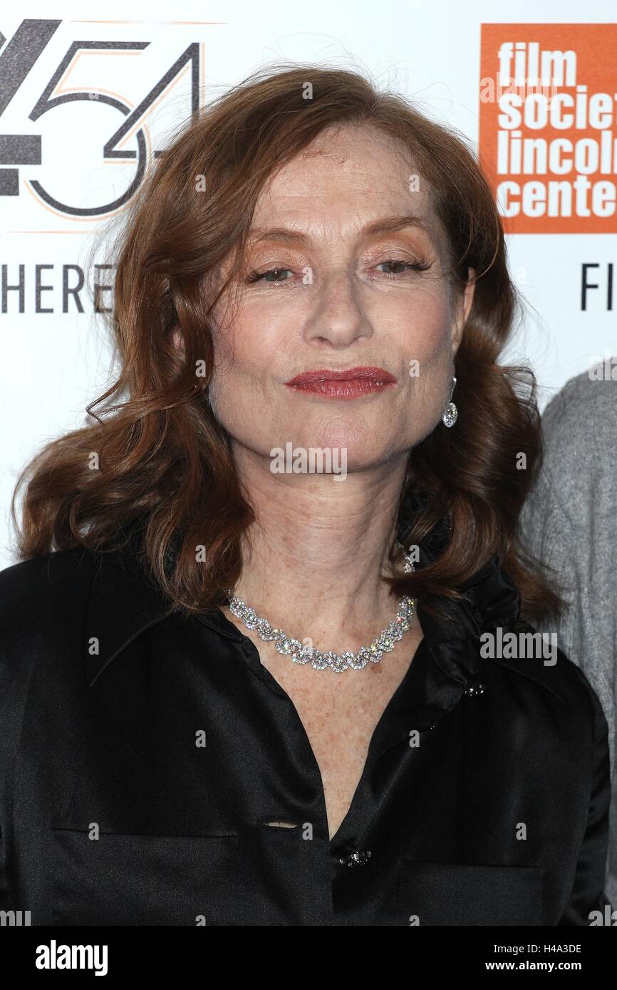 New York, NY, USA. 14th Oct, 2016. Isabelle Huppert attends "Things to ...