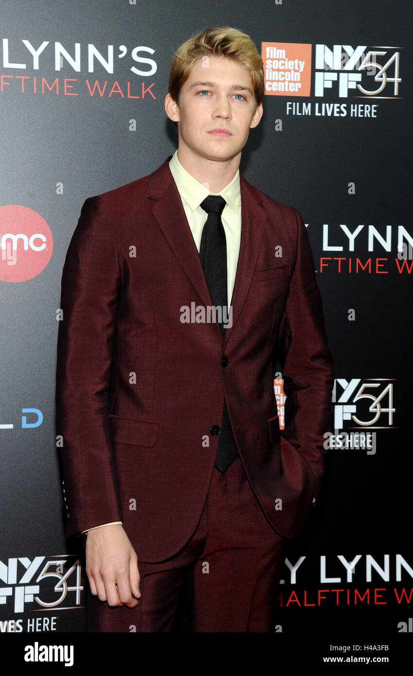 New York, NY, USA. 14th Oct, 2016. ActorJoe Alwyn attends the 54th New ...