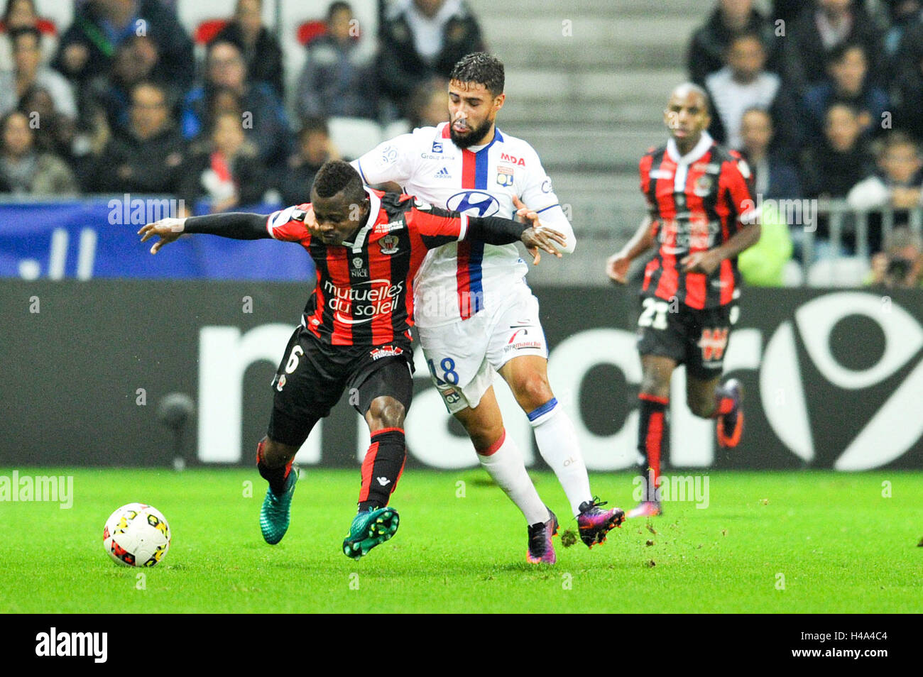 14.10.2016. Nice, France. French League 1 football. Nice versus Lyon ...
