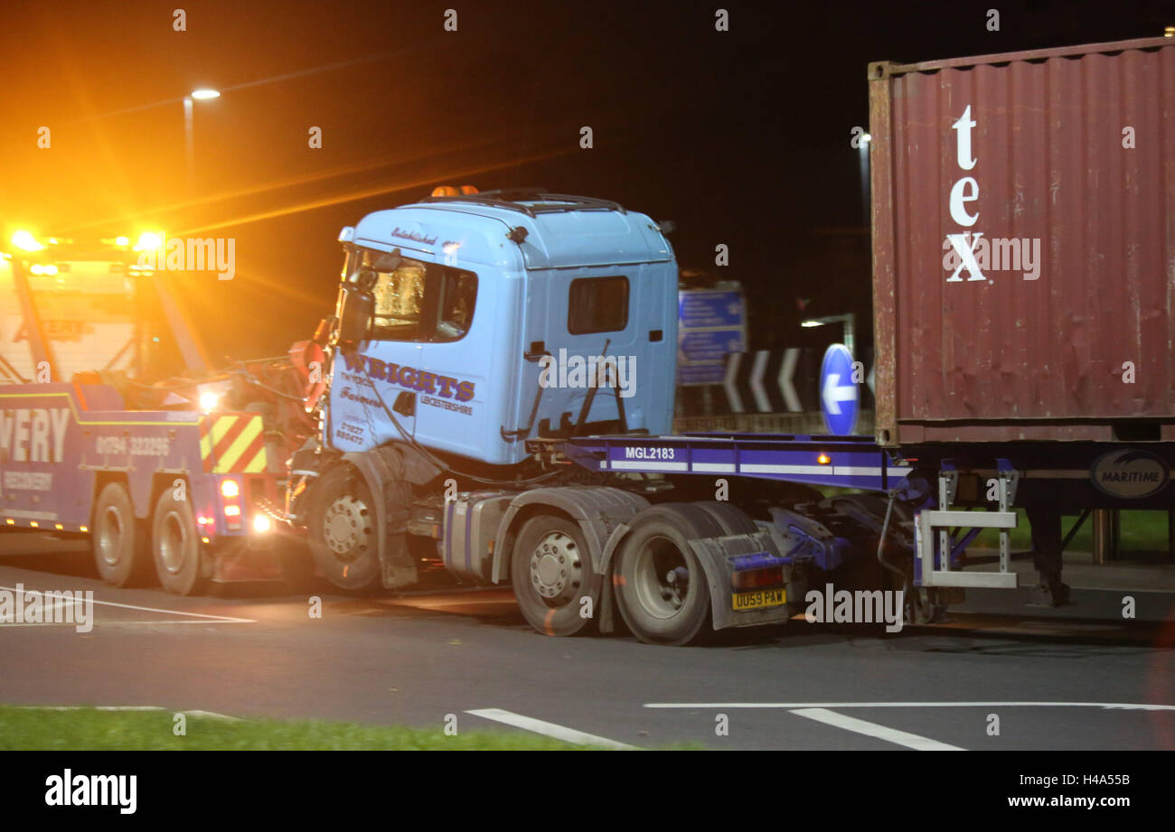 Southampton Hampshire Friday 14th October 2016 A LORRY driver was using ...