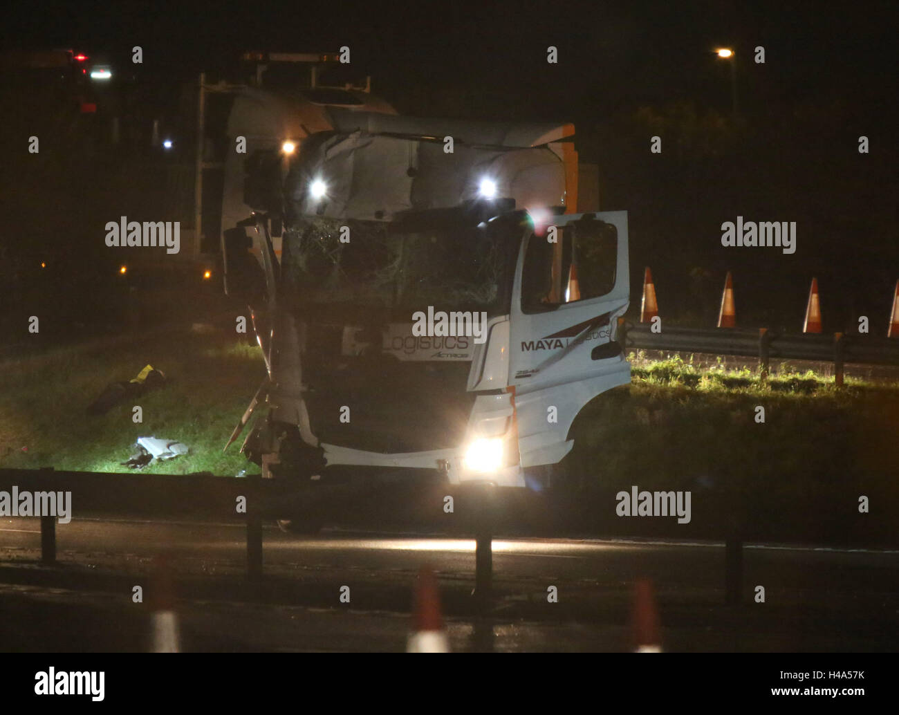 Southampton Hampshire Friday 14th October 2016 A LORRY driver was using ...