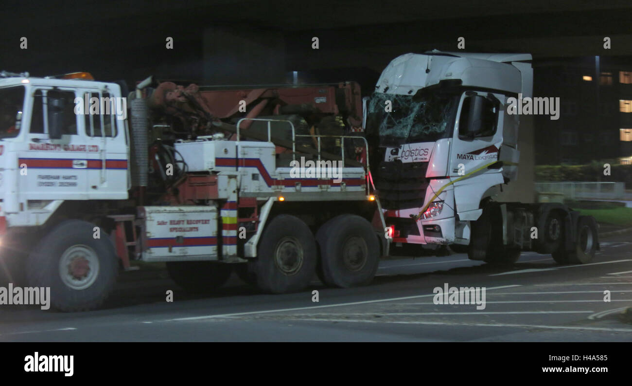 Southampton Hampshire Friday 14th October 2016 A LORRY driver was using ...