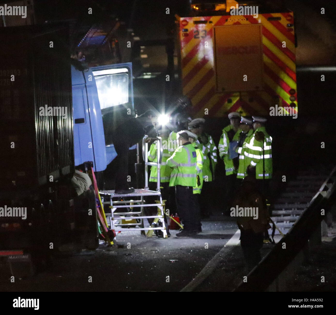 Southampton Hampshire Friday 14th October 2016 A LORRY driver was using ...