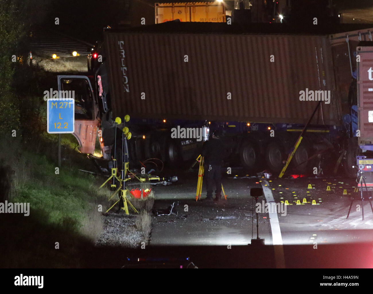 Southampton Hampshire Friday 14th October 2016 A LORRY driver was using ...