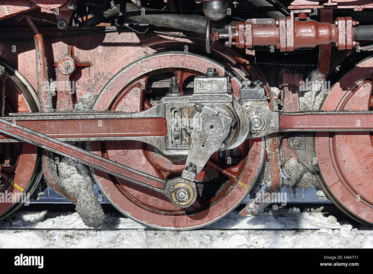 Locomotive, detail, wheel, bars, steel, close-up Stock Photo - Alamy