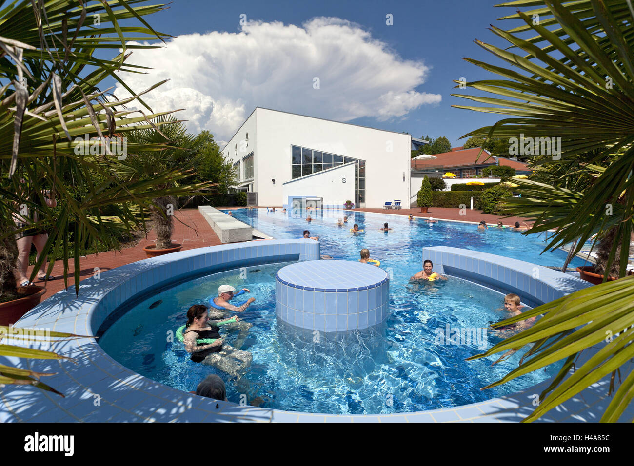 Germany, Lower Bavaria, Therme, swimming pool, visitor, bath Semolina ...