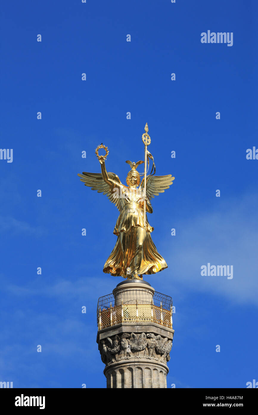Germany, Berlin, zoo, victory pillar, goddess of victory Viktoria Stock ...