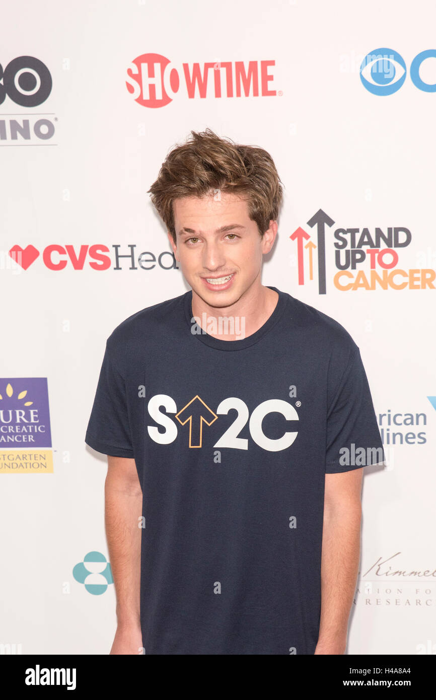 Charlie Puth attending Stand Up to Cancer 2016 red carpet at Disney ...
