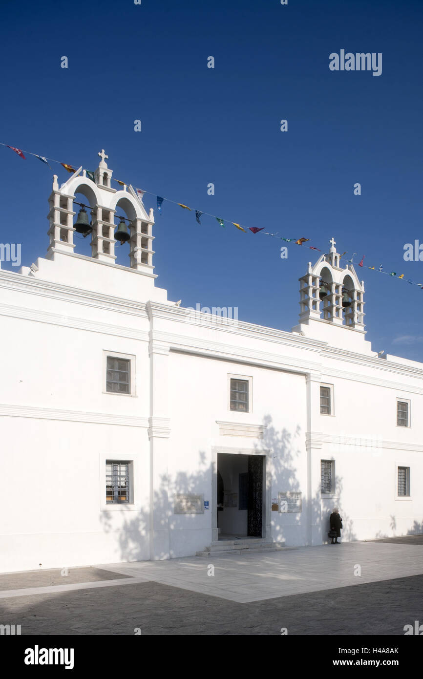 Greece, the Cyclades, Paros, Parikia, church Ekatontapiliani Stock ...